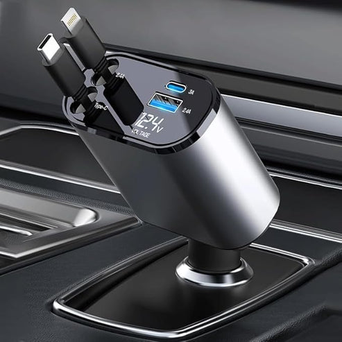 ChargeFlex™ 4-in-1 Fast Car Charger | Tangle-Free, Super-Fast Charging ...